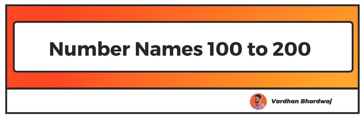 Number Names 100 To 200 For Kids Counting Chart Number Names 100 To 200 For Kids Counting Chart