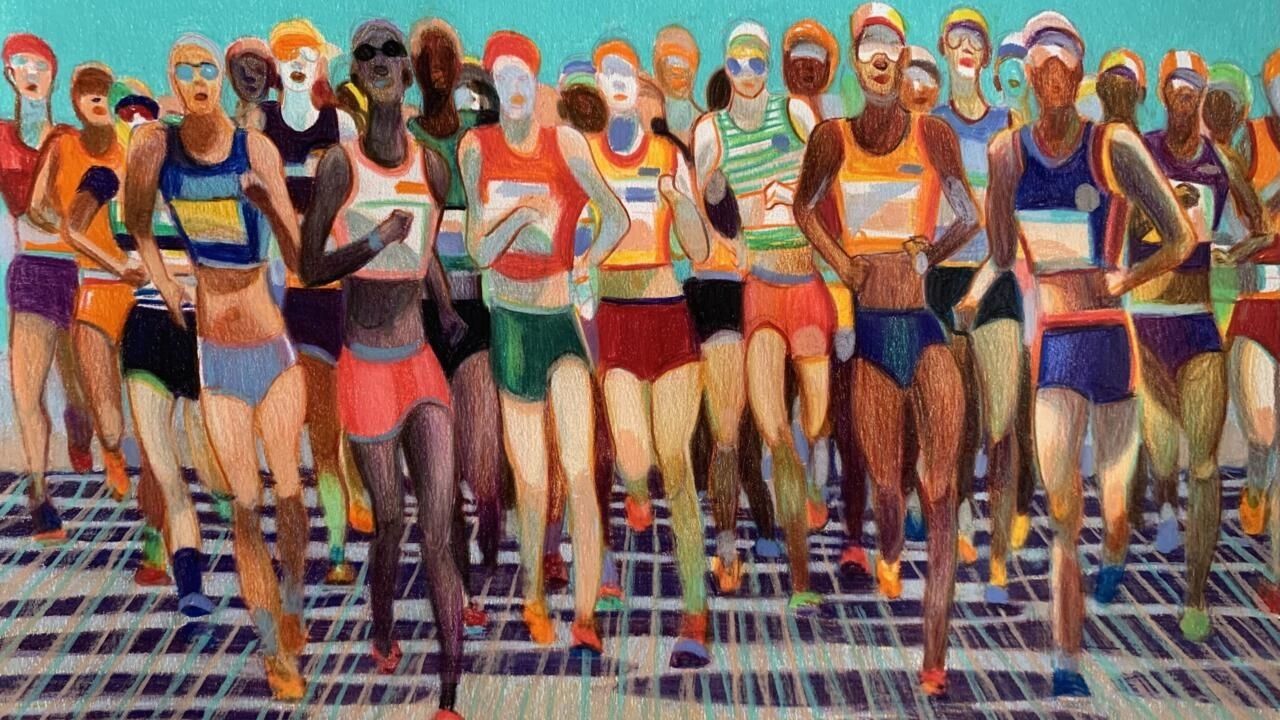 Turning motion into art using soft pastels and Olympic vigour ...