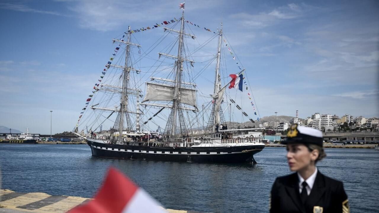 Olympic flame sets sail for France on historic ship - International ...