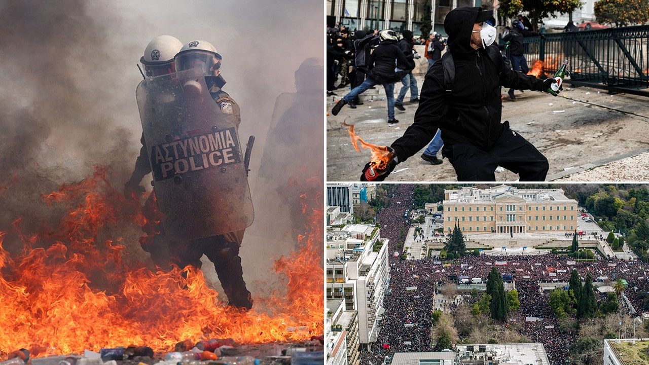 Violent protests erupt in Greece on anniversary of deadly train crash ...