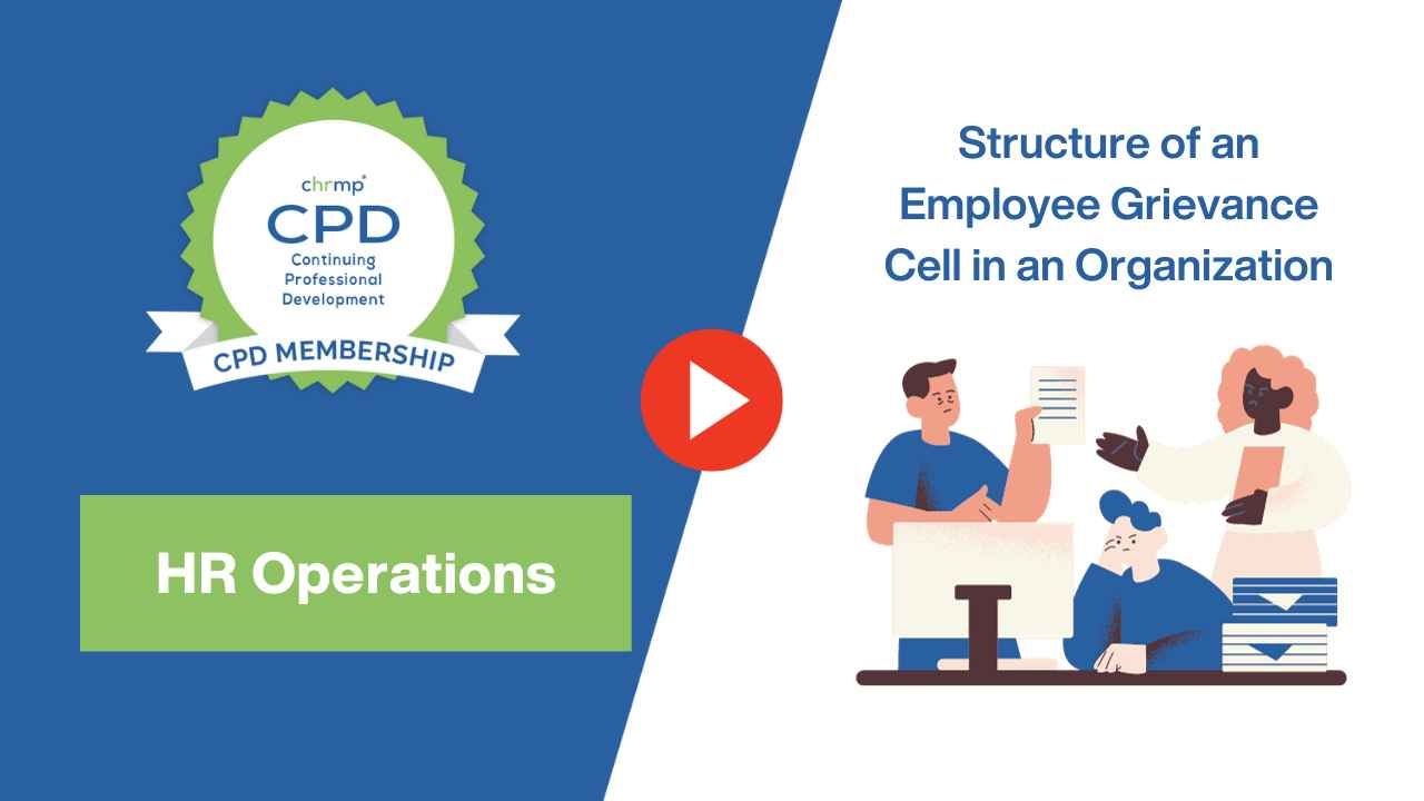 Structure of an employee grievance cell in an organisation - CHRMP ...