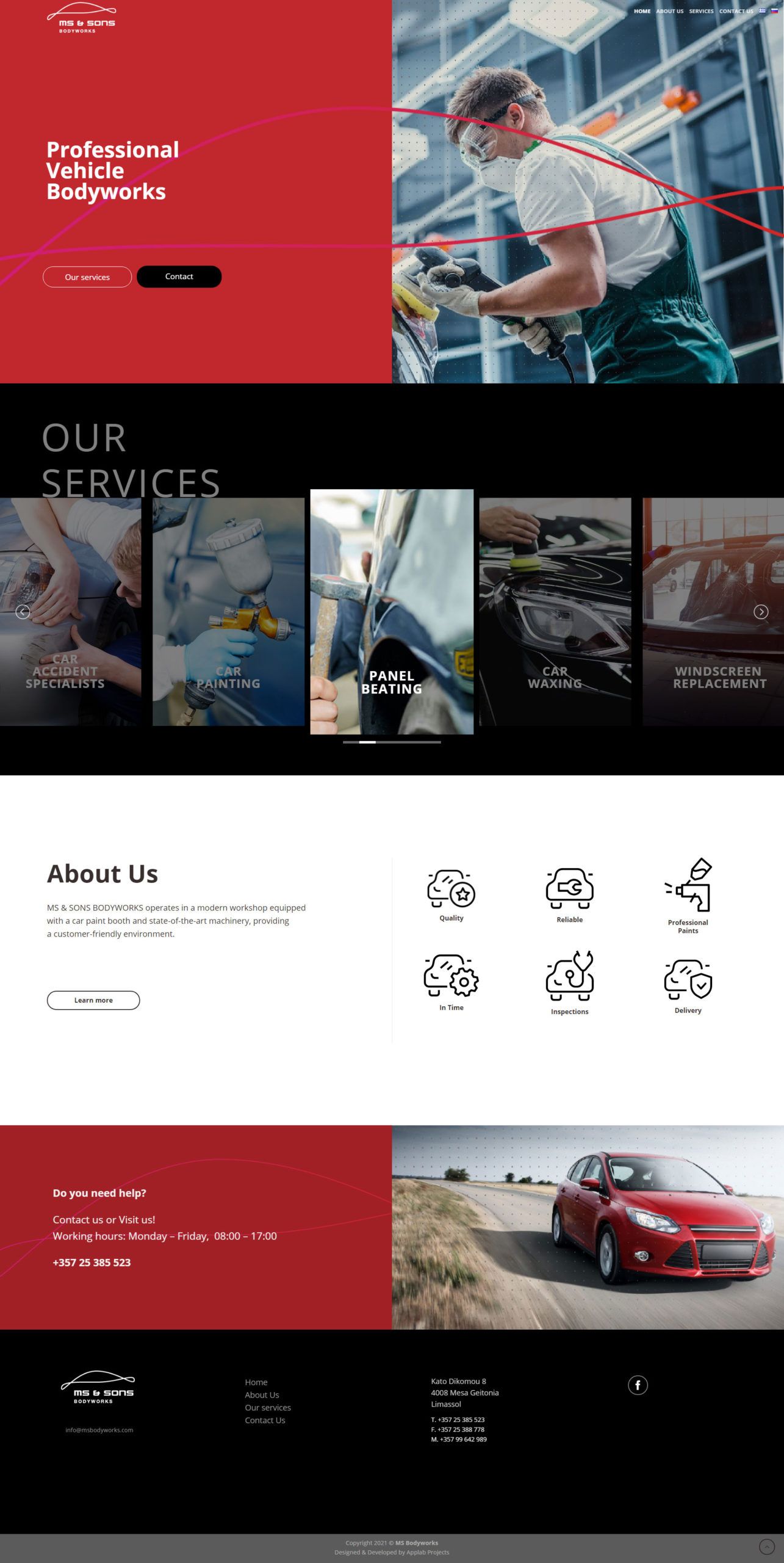 MS Bodyworks | Custom Wordpress Website | Applab Projects