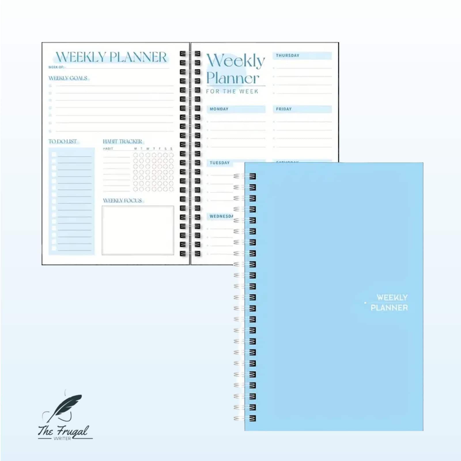 Planner Weekly And Daily Notebook Spiral Day Plan - The Frugal Writer