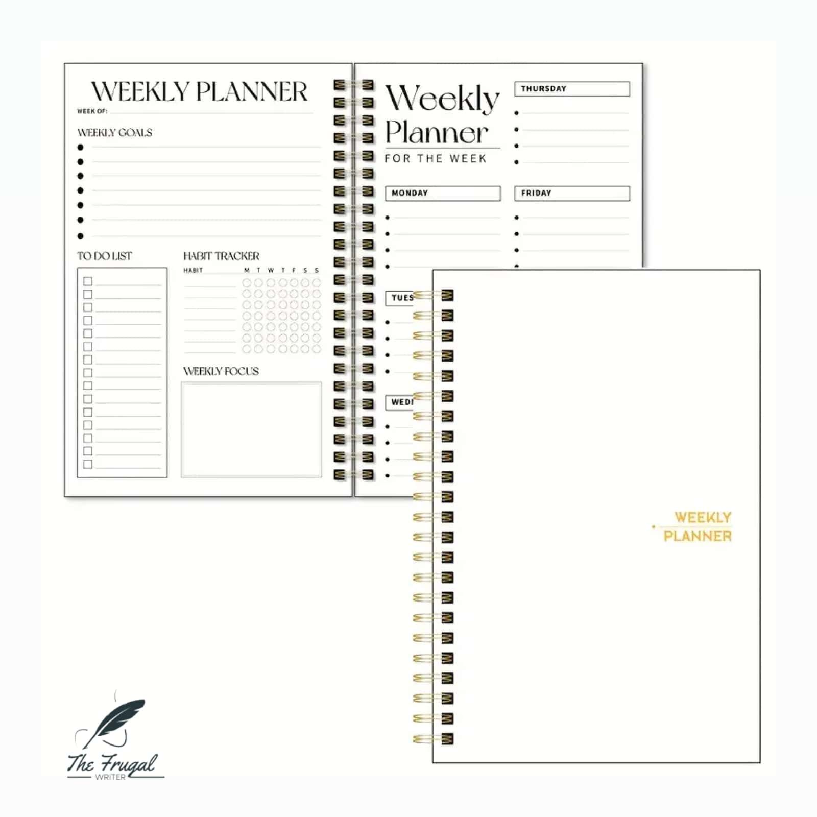 Planner Weekly And Daily Notebook Spiral Day Plan - The Frugal Writer