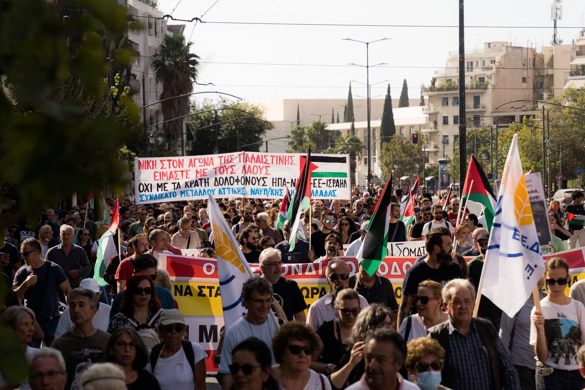 Thousands demand halt to ‘Gaza massacre’ in Athens protest ...