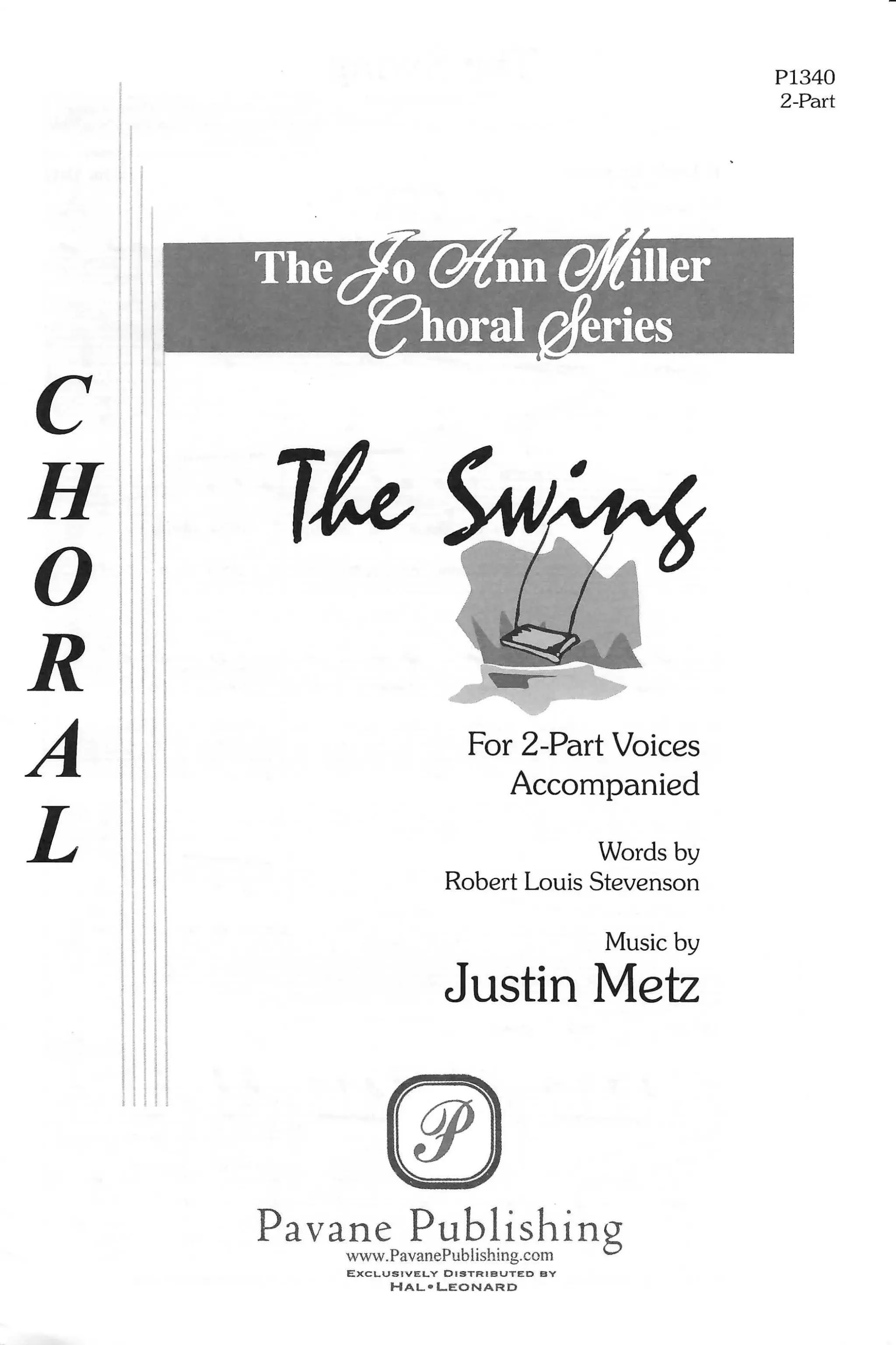 The Swing - 2-Part Treble - Choral Score | Pavane Publishing