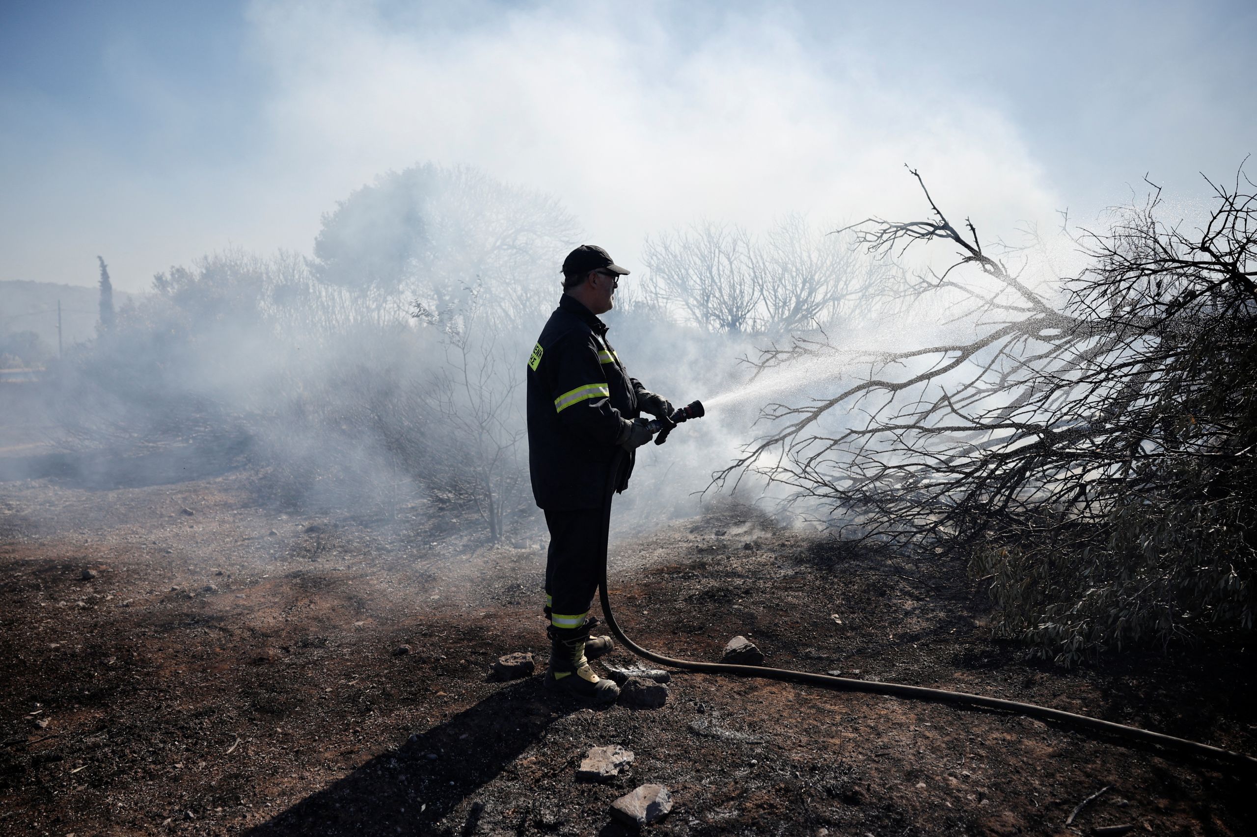 Greek firefighters battle new wildfire near Athens amid strong winds ...