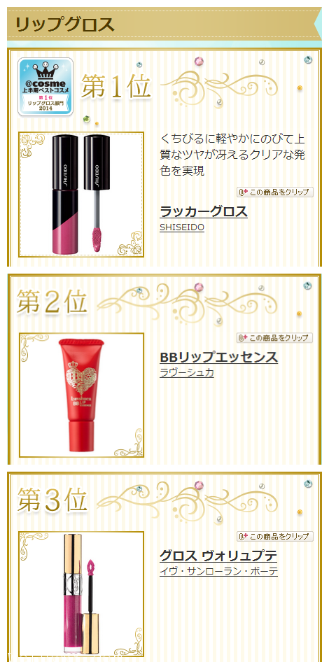 Cosme大赏2014上半年榜单汇总 – WeLuvNY.com