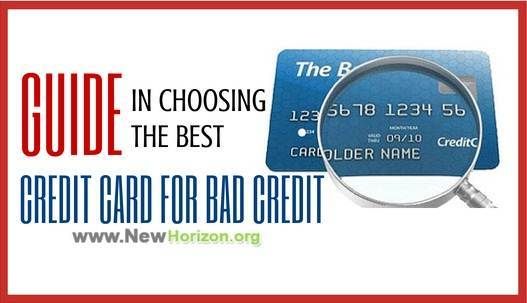 Getting the Best Credit Card for Bad Credit - New Horizon