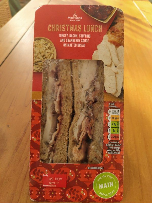 Morrisons 'Christmas Lunch' Sandwich 2020 Edition. - Rate That Snack