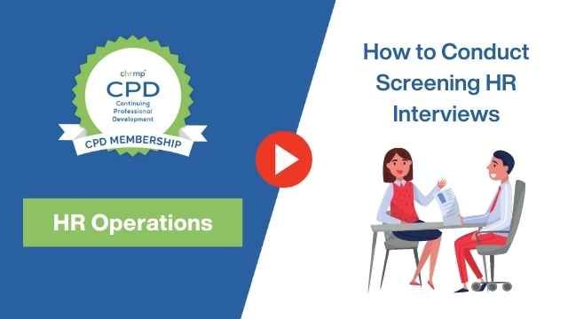 How to conduct screening HR interviews - CHRMP Membership