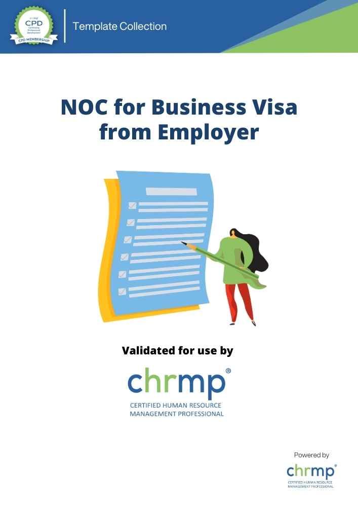 NOC for business visa from employer - CHRMP Membership