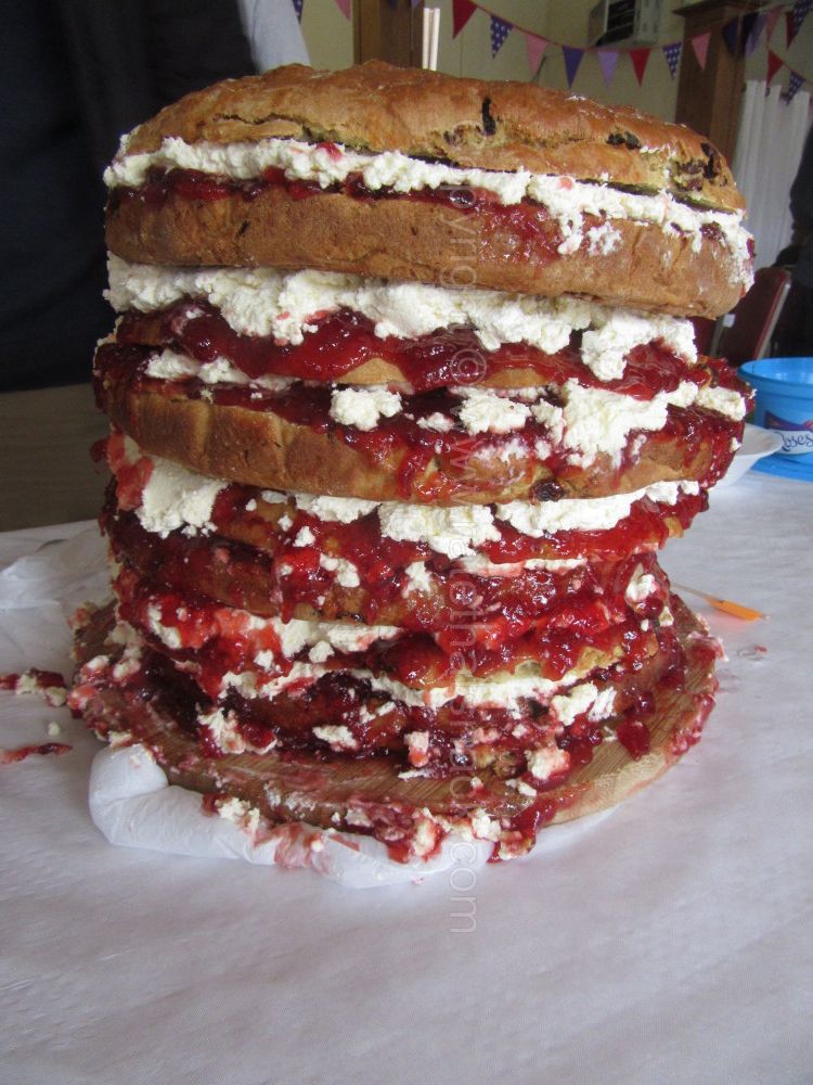 Giant Cream Tea Scone Tower - Rate That Snack