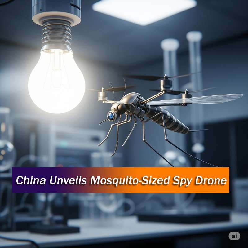 China Unveils Mosquito-Sized Spy Drone - Ameer Baksh 2025