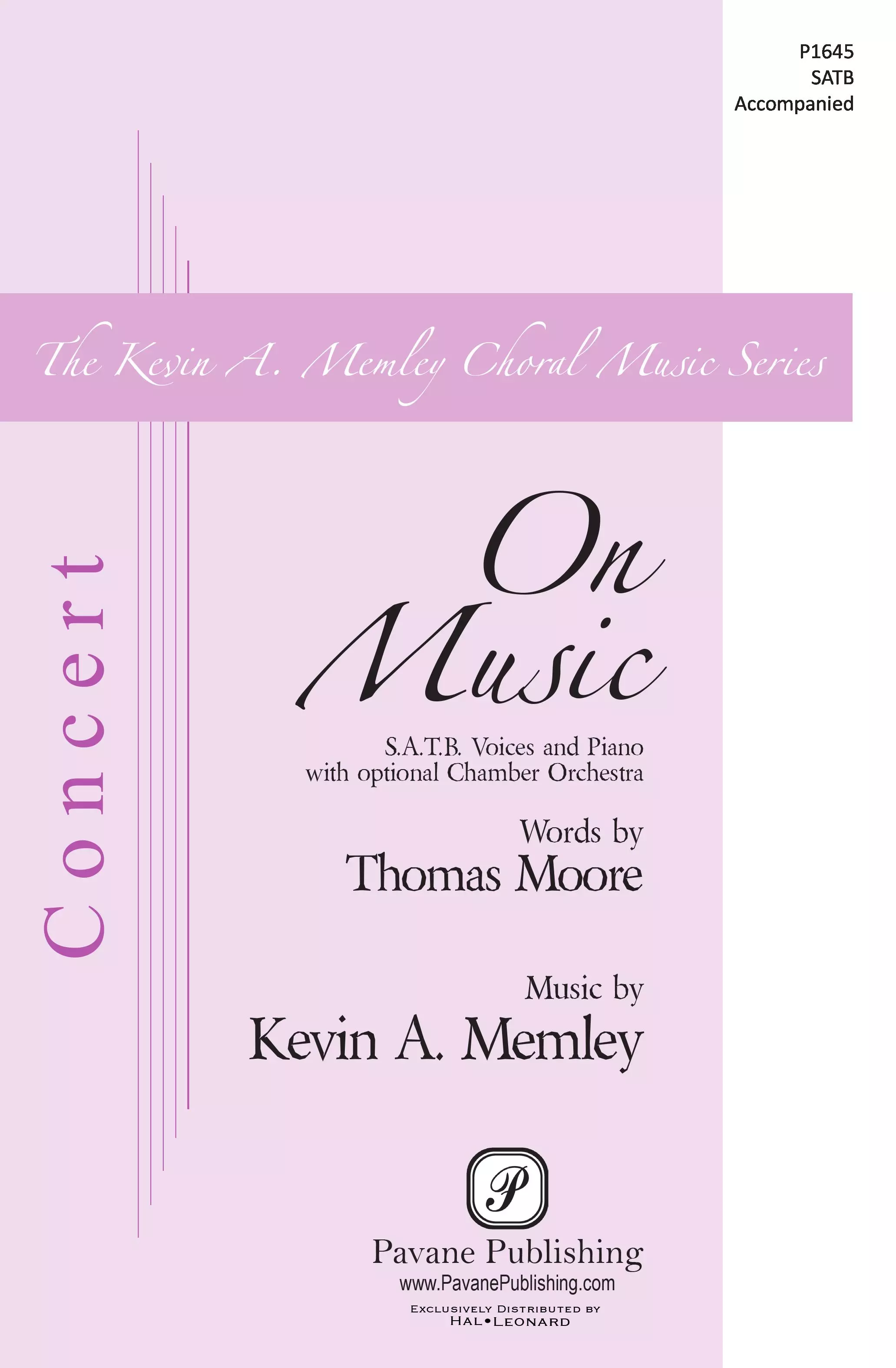 On Music - SATB, divisi - Choral Score - Digital - Pavane Publishing