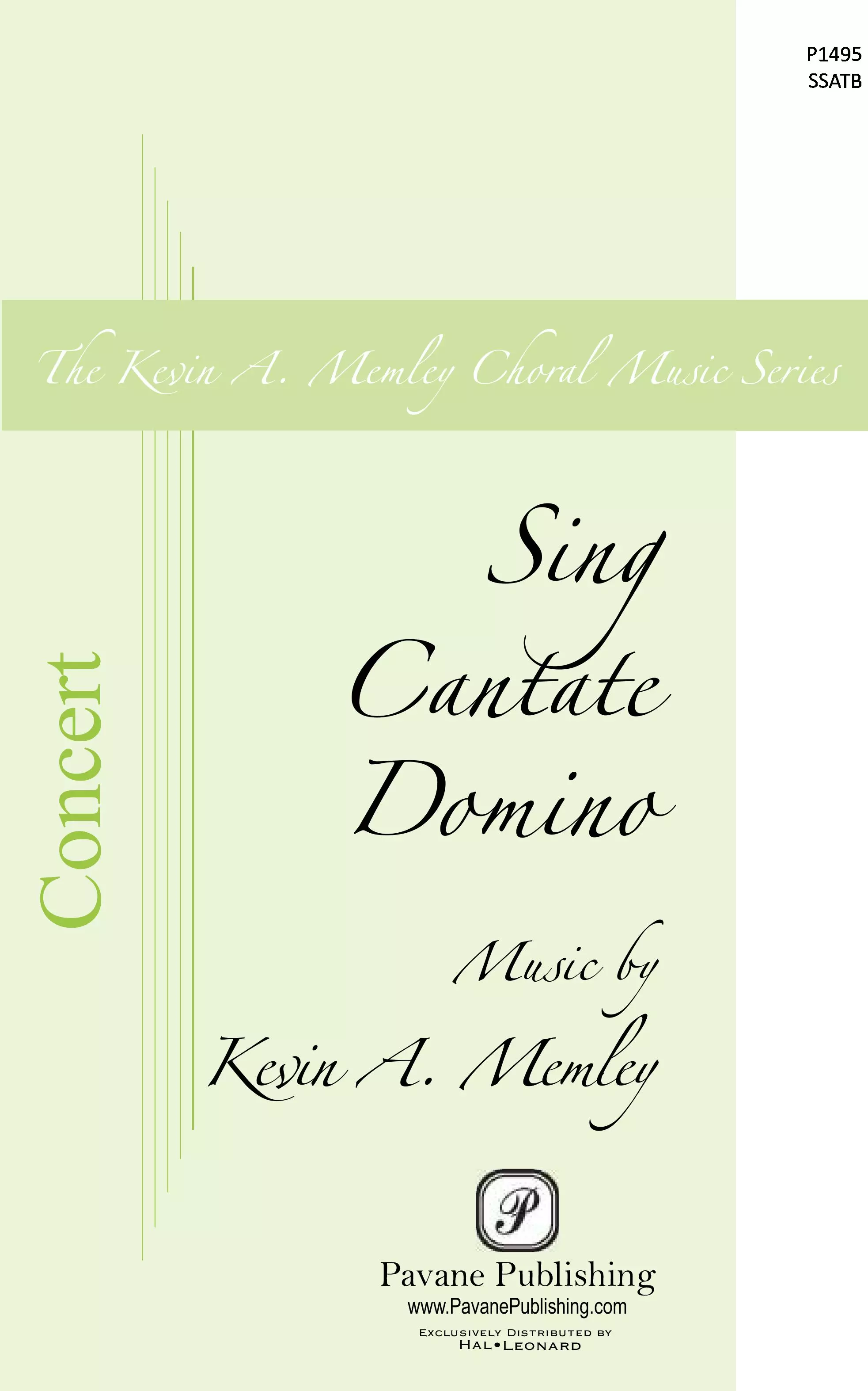 Sing Cantate Domino - SATB, divisi - Choral Score - Pavane Publishing Sing Cantate Domino - SATB, divisi - Choral Score - Pavane Publishing